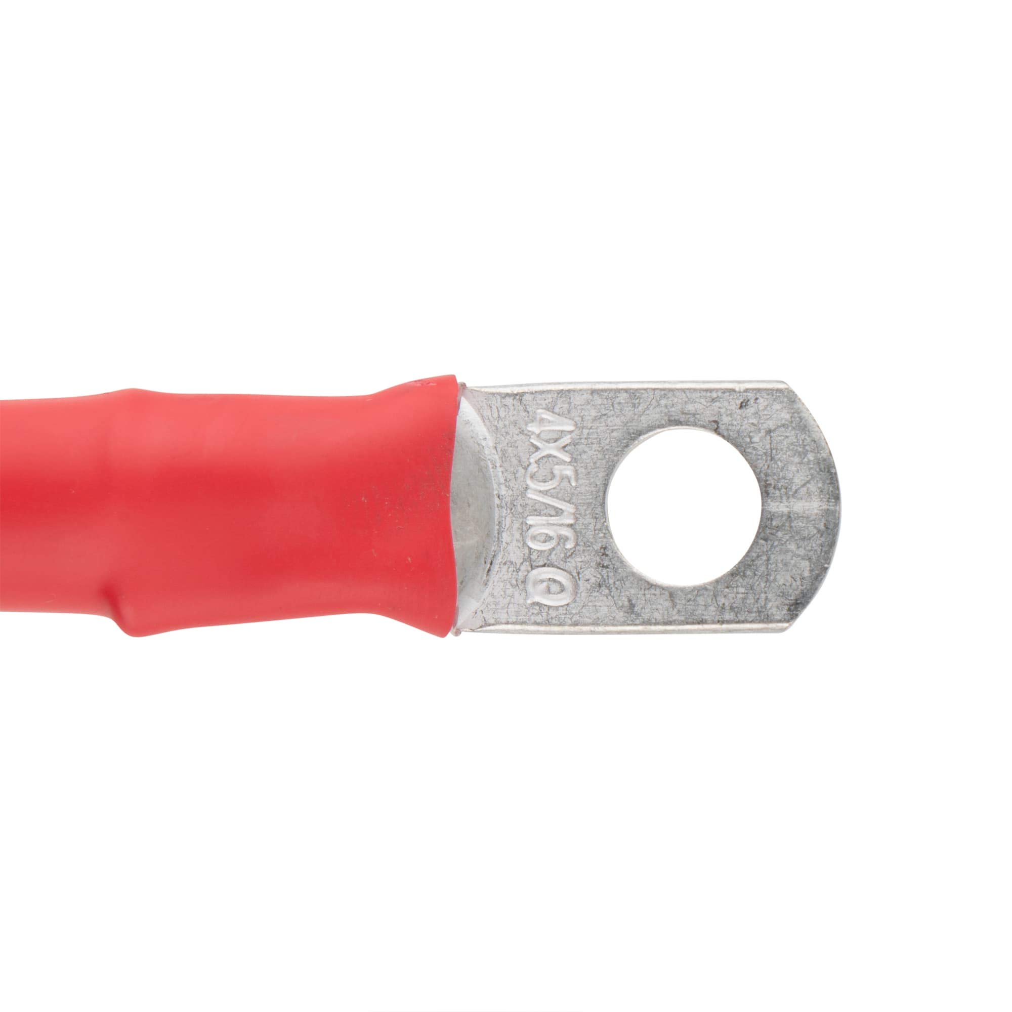 Exell Battery 4 Gauge Interconnecting Copper Cable, 6-Inch Length with 5/16-Inch Lugs (Red)