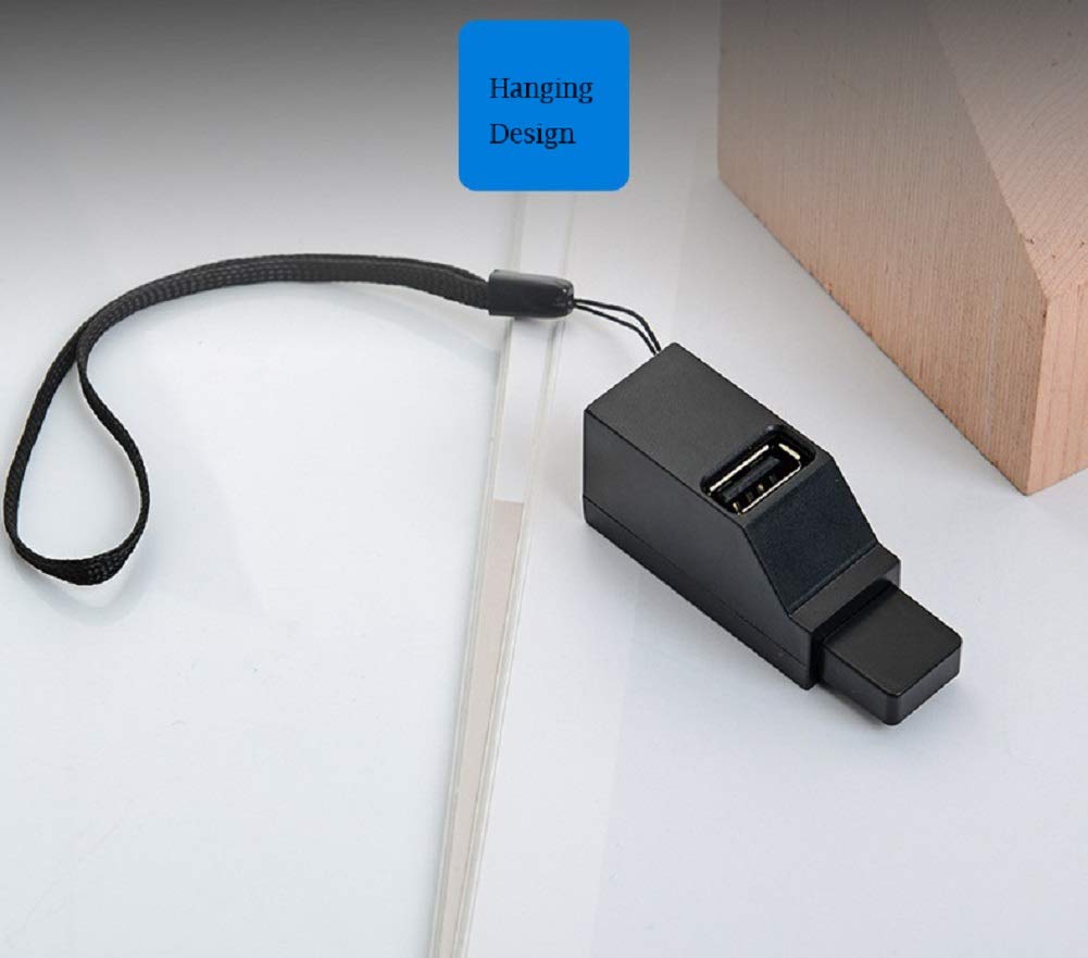 EXKOKORO 3-Port USB 3.0 Hub USB Extender USB Spliter, 2 x USB2.0/1 x USB 3.0 Mini Portable Fast High Speed USB Splitter Hub Transfer, Compatible with PC Laptop Computer Mac Windows
