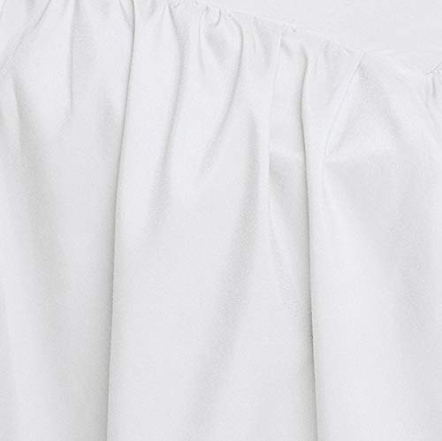 Amazon Basics Lightweight Ruffled Bed Skirt, Classic Style, Soft and Stylish 100% Microfiber With 16" Drop, Queen, Bright White, Solid
