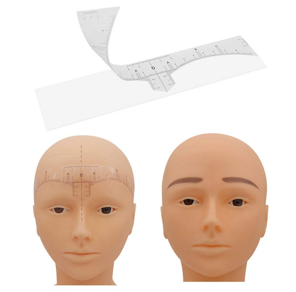 HOTWE Eyebrow Ruler Sticker for Microblading - Disposable Adhesive Eyebrow Measurement Stencil for Tattooing - brow Makeup Tools (50Pcs of Pack)