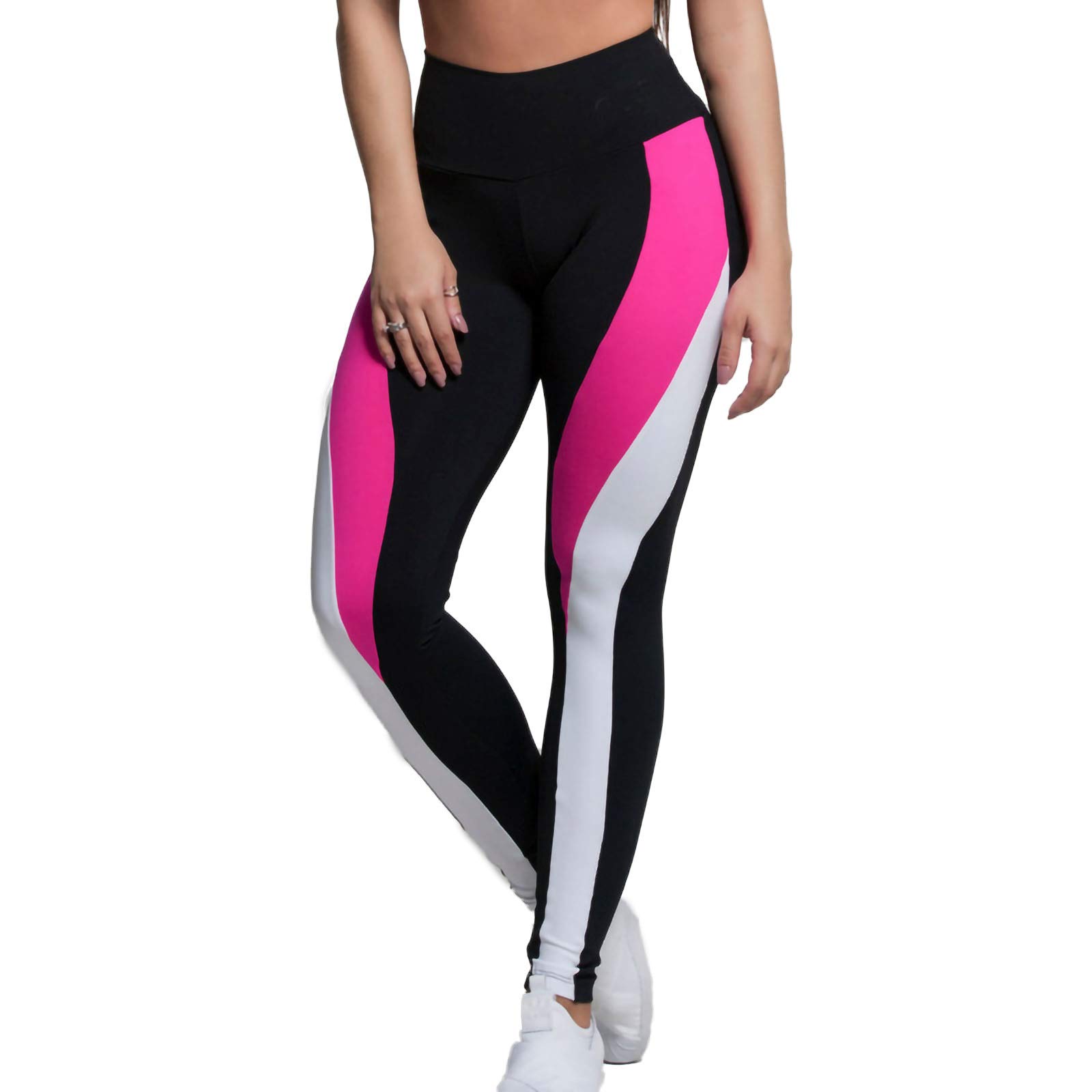 Bblulu Women Yoga Pants Solor Block Patchwork Leggings High Waist Capris Workout Sport Fitness Tights Ankle Length Sportwear
