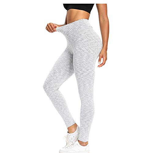 Bblulu Women's Ruched Butt Lifting Leggings High Waist Yoga Pants Tummy Control Stretchy Running Pant Textured Booty Tights