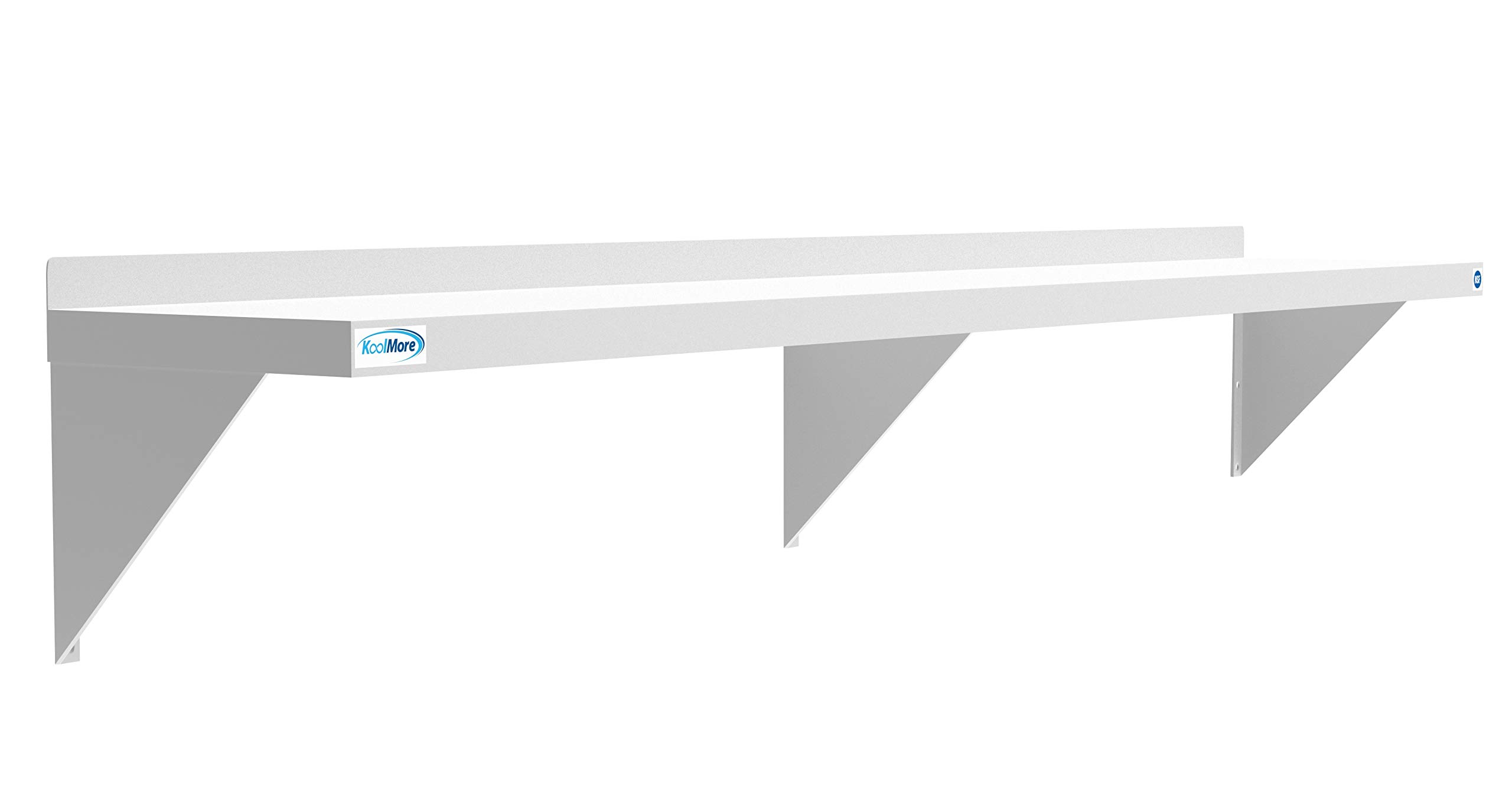 KoolMore NSF Stainless Steel Wall Mount Shelf - Industrial Grade Metal Shelving for Commercial Restaurant Kitchens 12 x 72