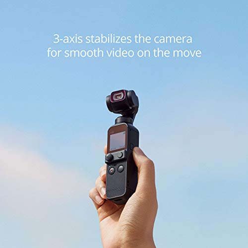 DJI Pocket 2 - Handheld 3-Axis Gimbal Stabilizer with 4K Camera, 1/1.7β CMOS, 64MP Photo, Pocket-Sized, ActiveTrack 3.0, Glamour Effects, YouTube TikTok Video Vlog, for Android and iPhone, Black