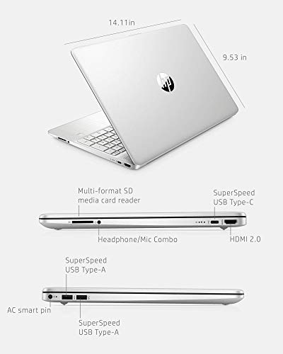 HP 15 Laptop, AMD Ryzen 3 3250U Processor, 8 GB RAM, 256 GB SSD Storage, 15.6-inch HD Micro-Edge Display, Win 10 Home, Long-Lasting Battery, HP Fast Charge, 720p Webcam (15-ef1021nr, 2020) (Renewed)