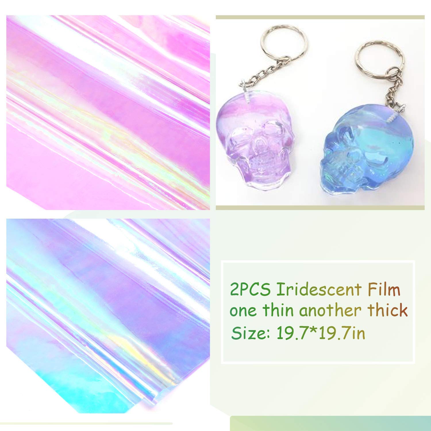 30 Sheets Resin Supplies Kit Transparent Decorate Stickers Silicone Resin Molds