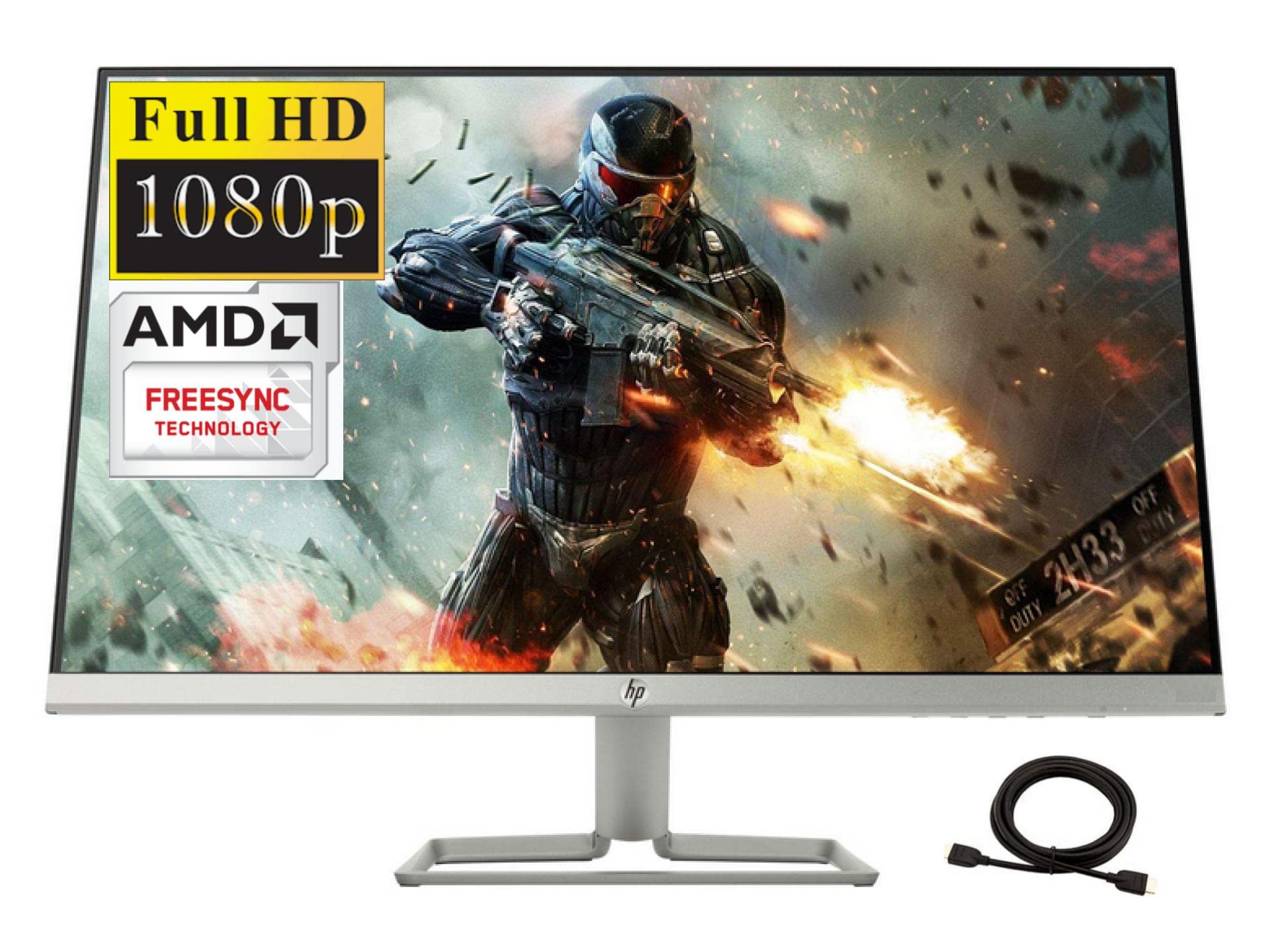HP 2022 Premium M32f 75Hz 31.5" Widescreen VA LED FHD 1080P Anti-Glare Monitor for Business and Student, AMD FreeSync, 7ms Response Time, 2X HDMI, VGA, 178°, AllyFlex HDMI Cable
