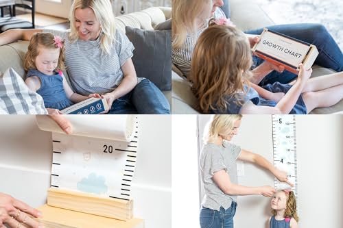 Growth Chart for Kids by Baby Proof - Measuring Height Chart and Kids Decor! Meaningful Memories Through Kid Size Chart Measurement. Leafy Growth Chart Ruler for Wall with Wooden Keepsake Box