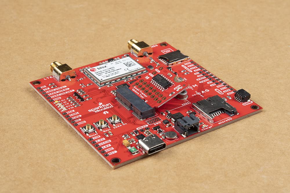 SparkFun MicroMod Update Tool-CH340C USB-Serial Converter 8 Pairs of PTH Connections w/Split pad Jumper Links 3.3V Interface MicroMod Asset Tracker Carrier Board or SARA-R510M8S Module USB-C