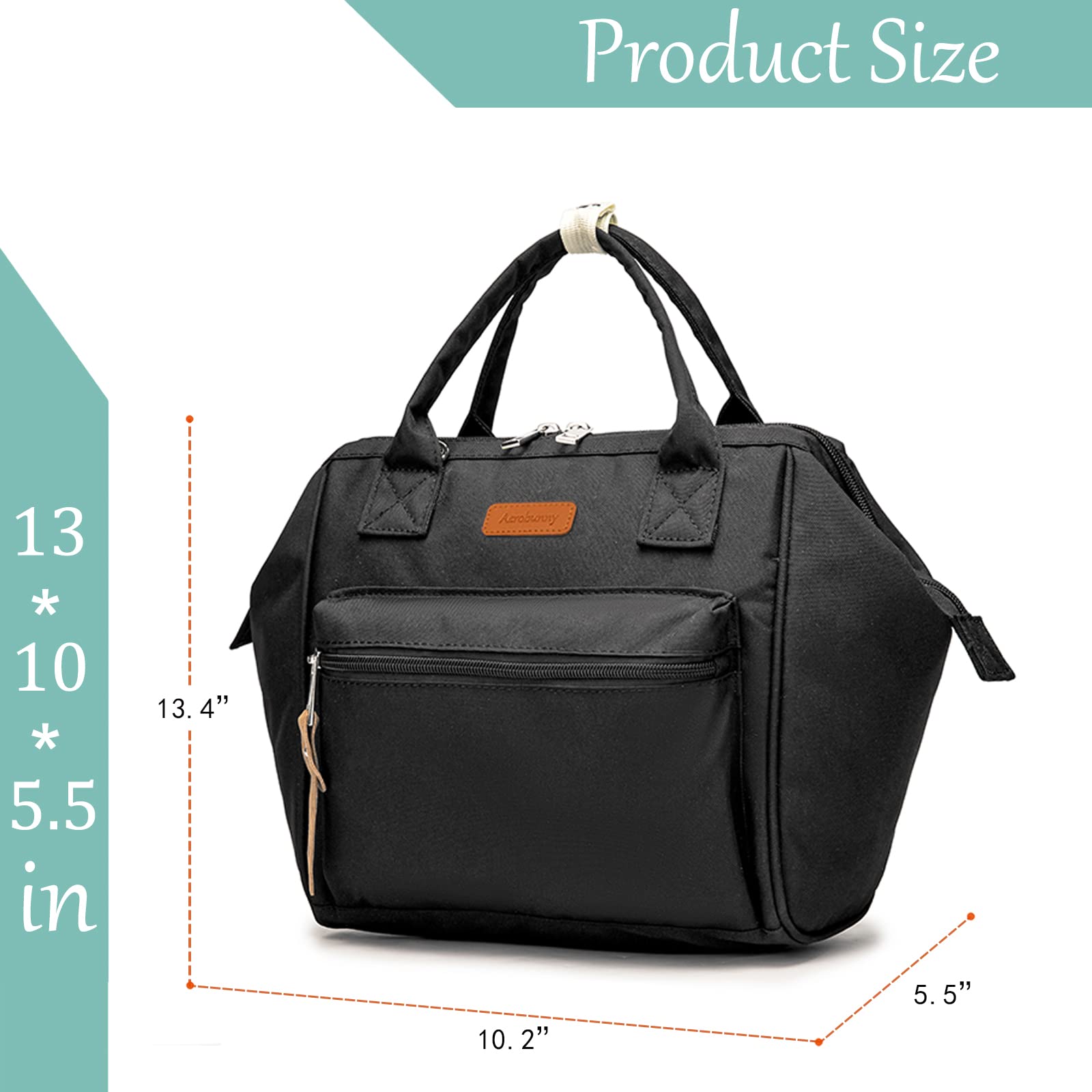 Aerobunny Small Diaper Bag Tote for Mom Dad - Mini Diaper Bag Backpack Mommy Bag Include Insulated Pocket