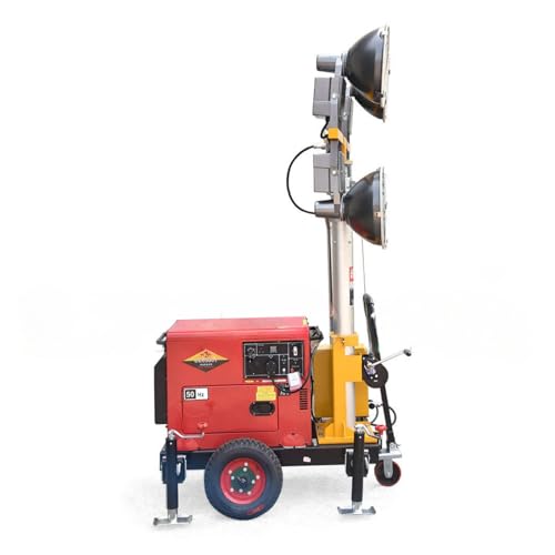 3/4.5m Height 4 * 200w Led Light Diesel Power Industrial Lasting Mobile Lighting Tower