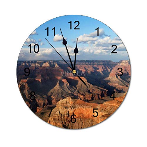 Vintage Wall Clock Grand Seen, Round Wall Clock 10 Inch for Kitchen Living Room Bedroom Home