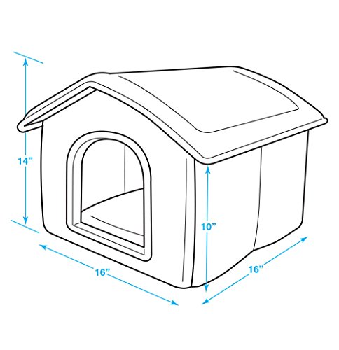 Best Pet Supplies Portable Indoor Pet House – Perfect for Cats & Small Dogs, Easy To Assemble – Silver