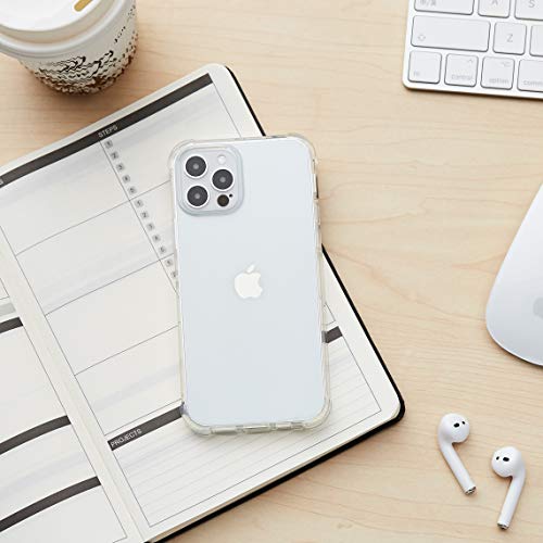Amazon Basics Shockproof and Protective iPhone Case for iPhone 12 / iPhone 12 Pro - Crystal Clear