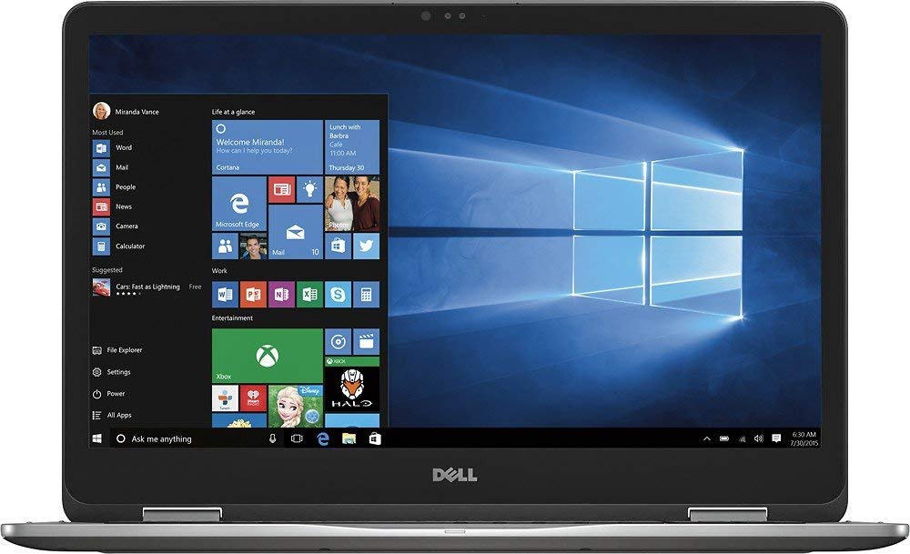 Dell 7000 Inspiron 2-in-1 17.3in Touchscreen FHD IPS Laptop, Intel Core i7-7500U 16GB DDR4 NVIDIA GeForce 940MX 2GB 512GB SSD Backlit keyboard Win 10 (Renewed)