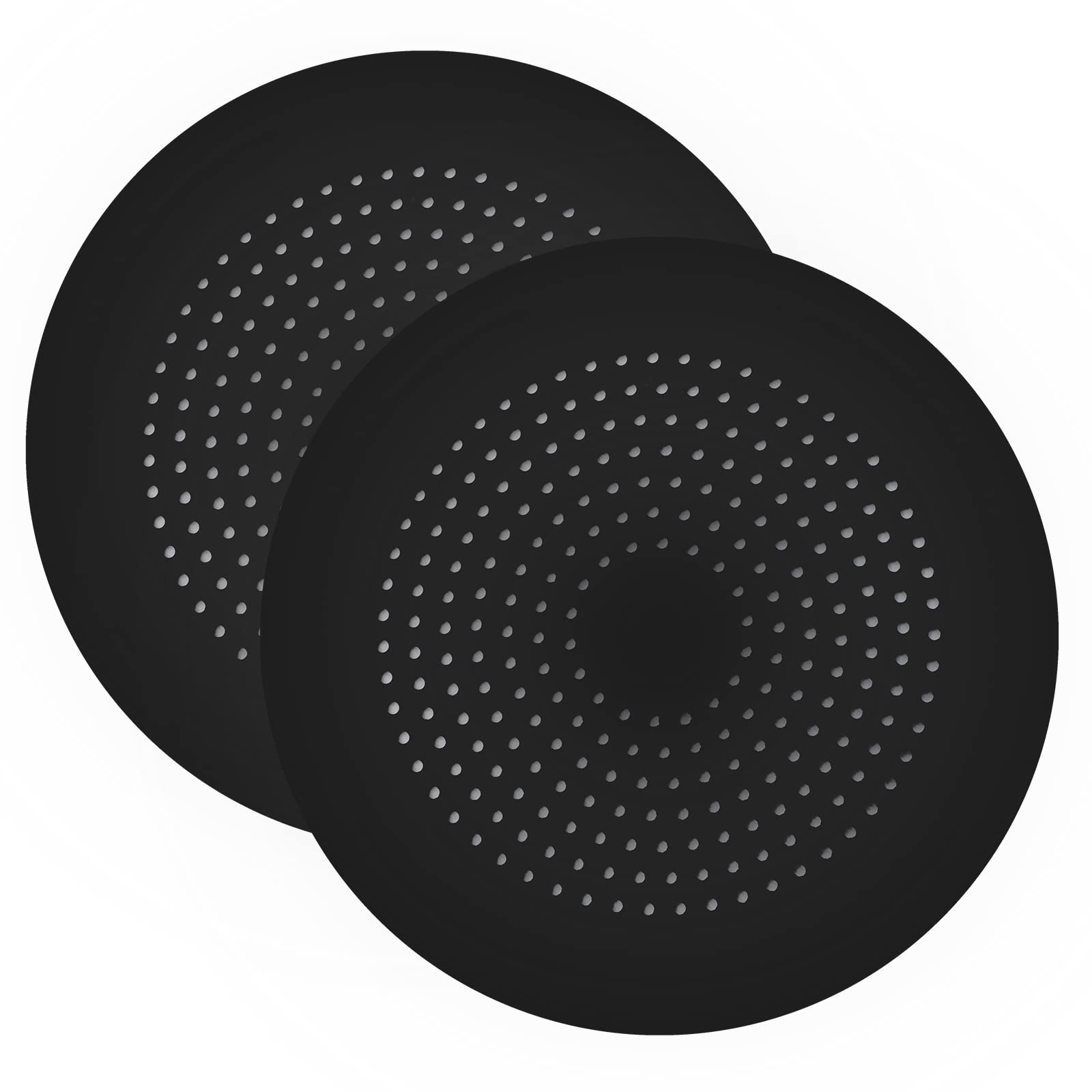2-Pack Drain Hair Catcher Durable Silicone Hair Stopper Shower Drain Covers Easy to Install and Clean Suit for Bathroom Bathtub and Kitchen (New Black 2Pack)