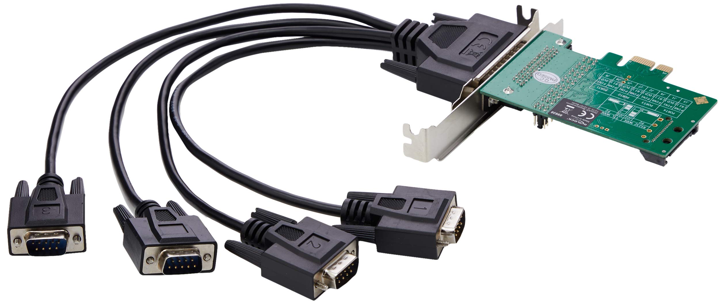 Delock PCI Express Card to 4 x Serial RS-232 with Power Supply