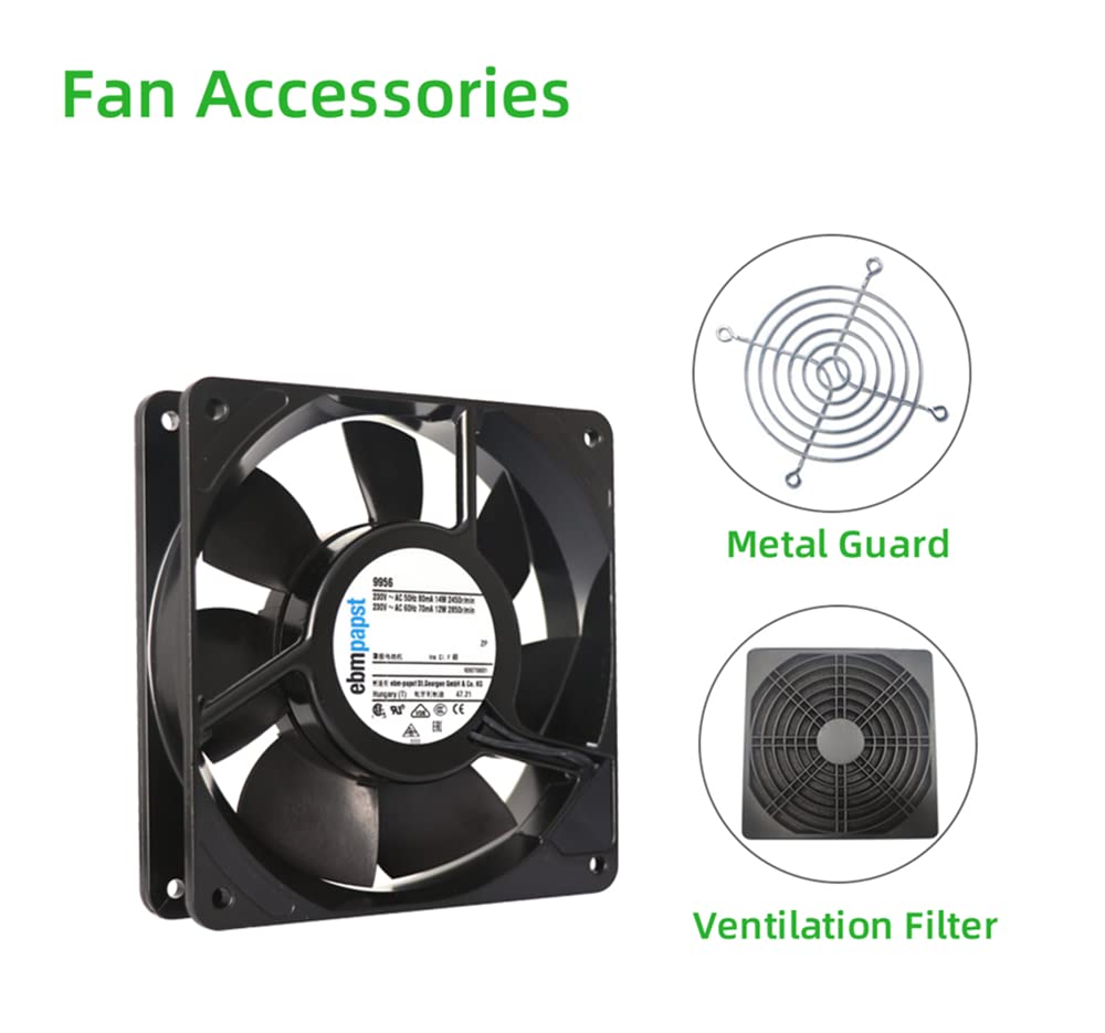 for ebmpapst 3312U 92x92x32mm DC 12V 0.2A IP68 Waterproof Axial Fan