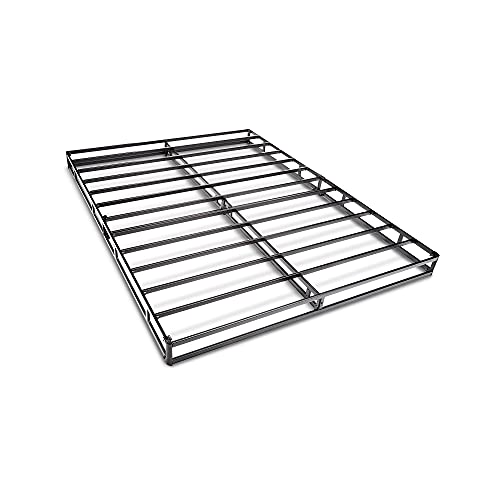 Amazon Basics Smart Box Spring Bed Base, 5 Inch Mattress Foundation, Tool-Free Easy Assembly, California King, White