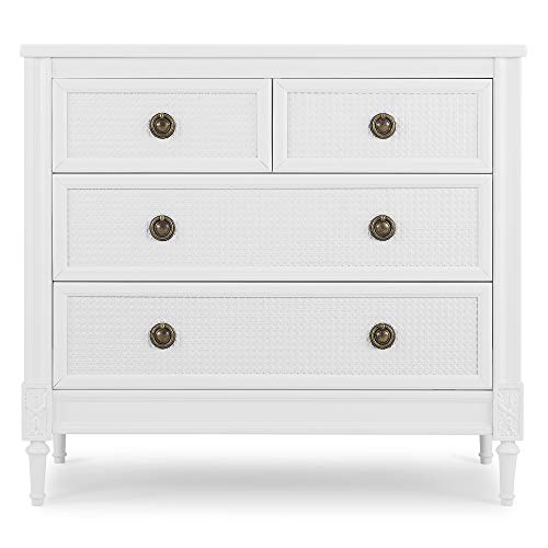 Delta Children Madeline 4 Drawer, Dresser w/Changing Top, White