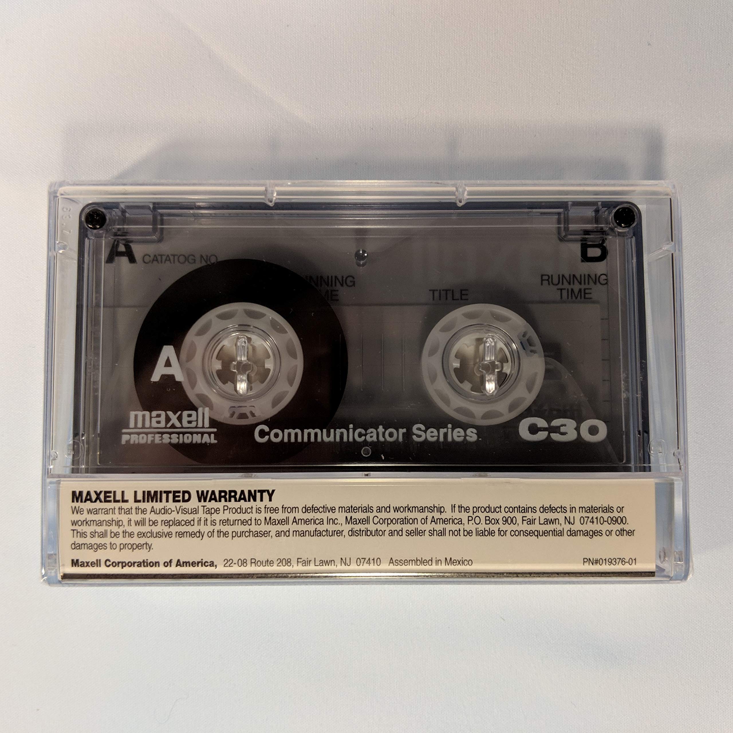 Box of 10 Maxell Professional Industrial Communicator Series Cassette Tapes C30