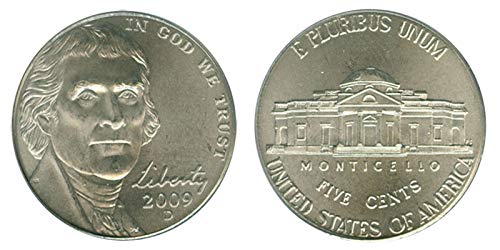 2009 P, D Jefferson Nickel 2 Coin Set Uncirculated