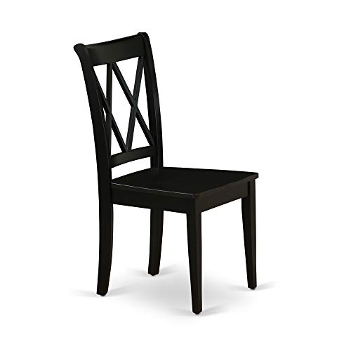 East West Furniture SHCL5-BLK-W Dining Table Set, 5-Piece
