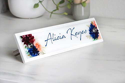 Desk Name Plate Plaque Personalized with your Name and Title 10 x 2.5 in