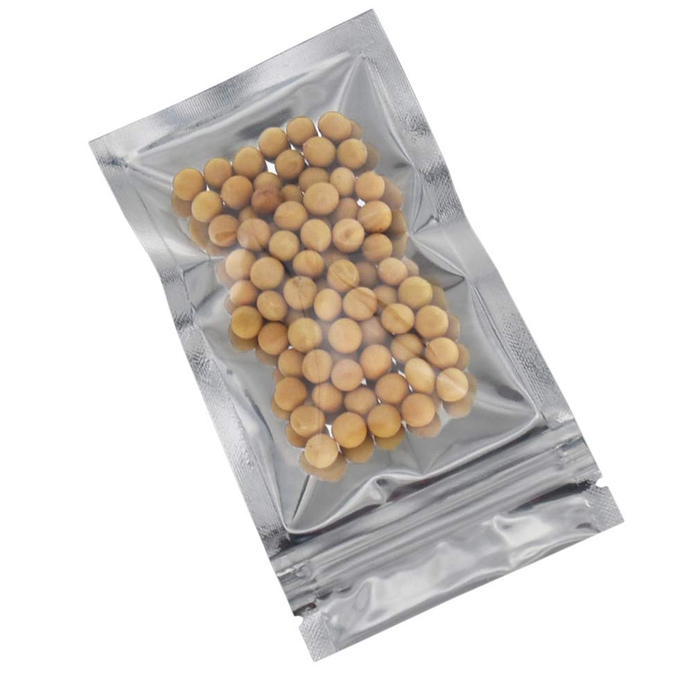 200Pcs 7x13cm Clear Zip Lock Storage Bags Translucent Ziplock Aluminum Foil Bags Self Seal Food Grade Mylar Plastic Zipper Bag (2.75''x5.1'')