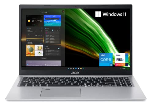 Acer Aspire 5 A515-56-53S3 Laptop | 15.6" Full HD IPS Display | 11th Gen Intel Core i5-1135G7 | Intel Iris Xe Graphics | 8GB DDR4 | 256GB SSD | WiFi 6 | Fingerprint Reader | BL Keyboard | Windows 11