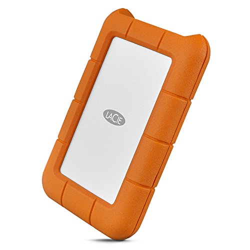 LaCie Rugged USB-C 5TB External Hard Drive Portable HDD - USB 3.0, Drop Shock Dust Rain Resistant Shuttle Drive, for Mac and PC Computer Desktop Workstation Laptop (STFR5000800) (Renewed)
