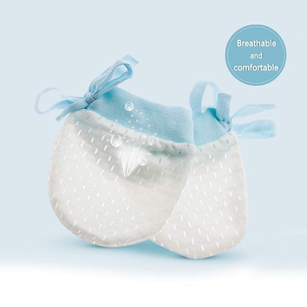 Chryvva Pack of 6 Baby Mesh Gloves Cotton No Scratch Mittens for Unisex (3Colors/6-12Months)
