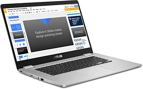 ASUS 15 Slim Chrome OS Laptop Intel Processor up to 2.4GHz 15.6in Full HD NanoEdge-Display with 180 Degree-Hinge 4GB DDR4 32GB Storage WiFi + BT (C523 – Renewed)