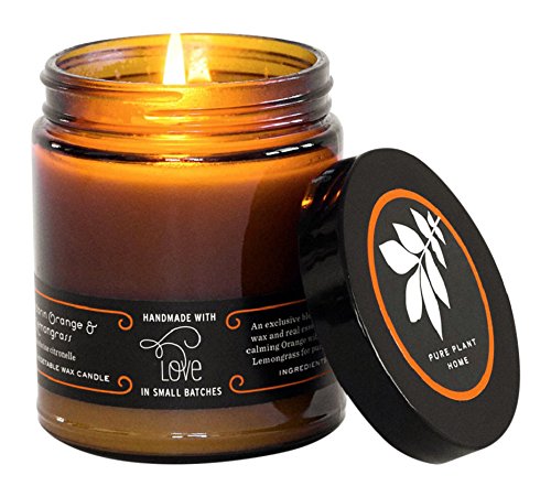 Apothecary Amber Jar Scented Candles (Mandarin, Orange & Lemongrass)