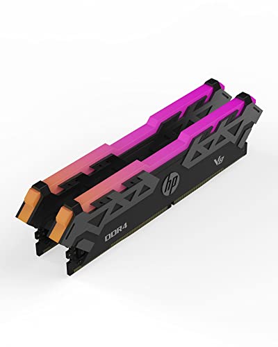 HP V8 RGB RAM 16GB Kit (8GBx2) DDR4 3000MHz CL16 1.35V Desktop Computer LED Memory - 8MG00AA#ABC