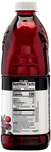 Amazon Brand - Happy Belly Grape Cranberry Juice Cocktail, 64 Fl Oz Bottle