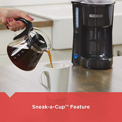 BLACK+DECKER CM0700B 5-Cup Coffee Maker, Compact Design