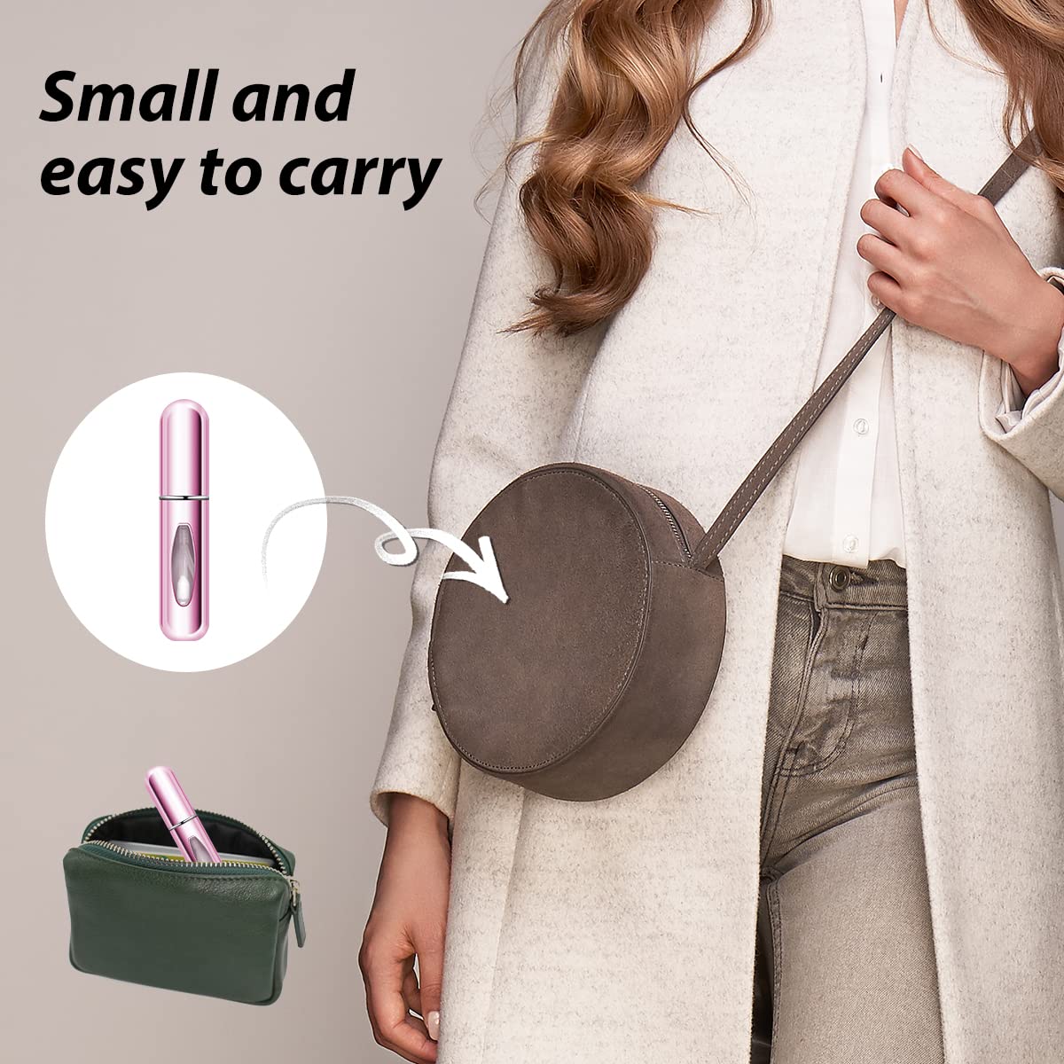 BeautyChen 4 Pack 5ml Portable Mini Refillable Perfume Atomizer Bottle Perfume Spray Empty Easy to Fill Scent Aftershave Pump Case Travel Outgoing Purse Multicolor