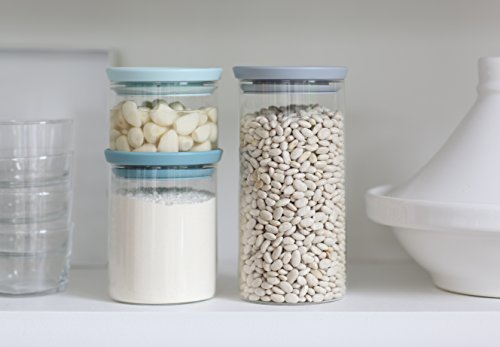Brabantia Stackable Glass Food Storage Containers, Set of 3