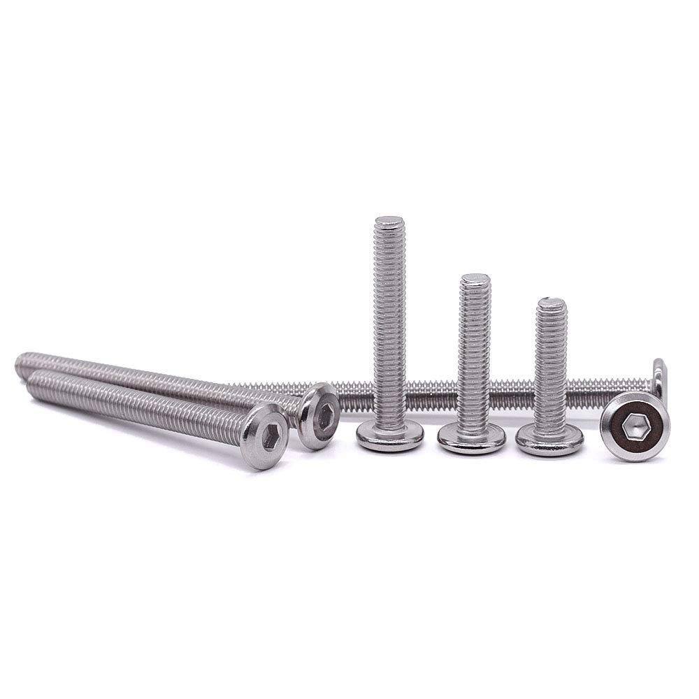M5-0.8 x 50mm Hex Socket Head Cap Screws, 304 Stainless Steel 18-8, Flat Countersunk Machine Screws for Furniture, Binding, Machinery, Automotive, DIY Projects, 30 PCS