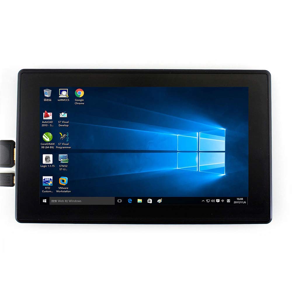 LANDZO Raspberry Pi 7 Inch HDMI Touch Display with Case,1024x600