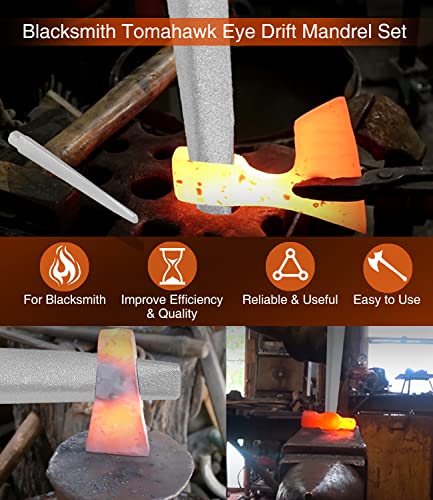 Blacksmith Drift Tool, Knifemakers Tomahawk Eye Drift Mandrel for Blacksmithing, Ductile Iron Custom Ax Drift Tool, Forging Tomahawk, Hammer, Axe, Knife,