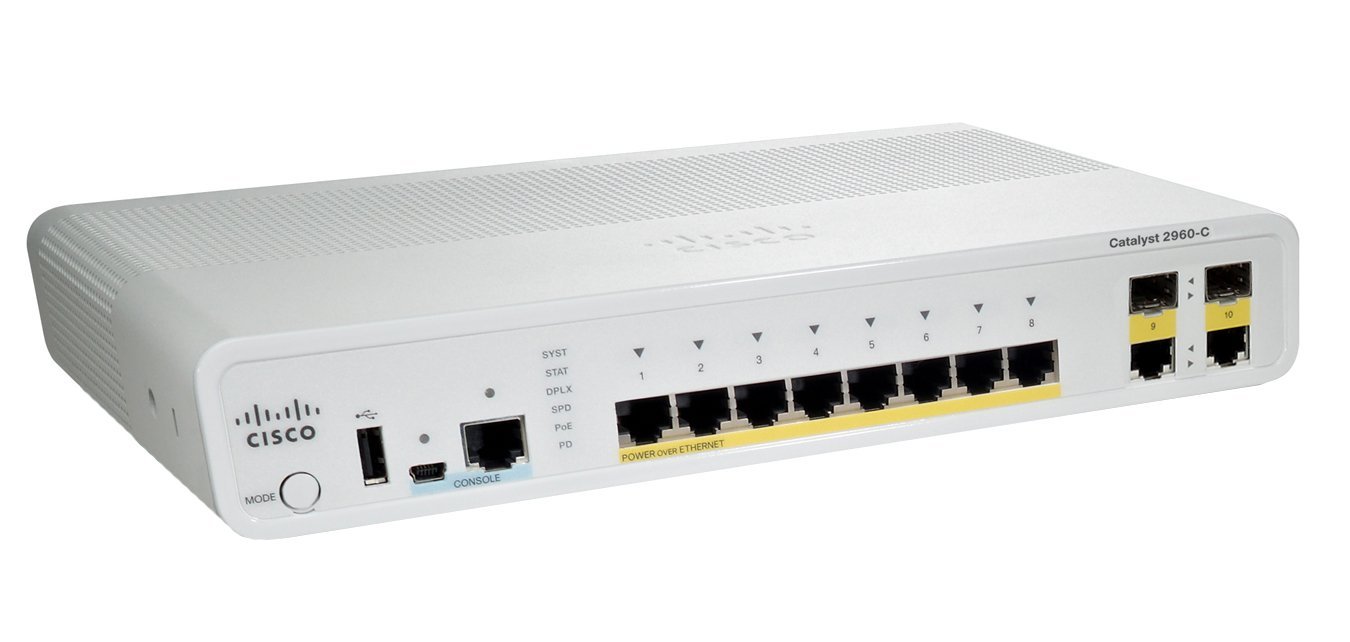 Cisco WS-C2960C-8TC-L 2960C 8-Port Fast Ethernet Catalyst Switch (Renewed)
