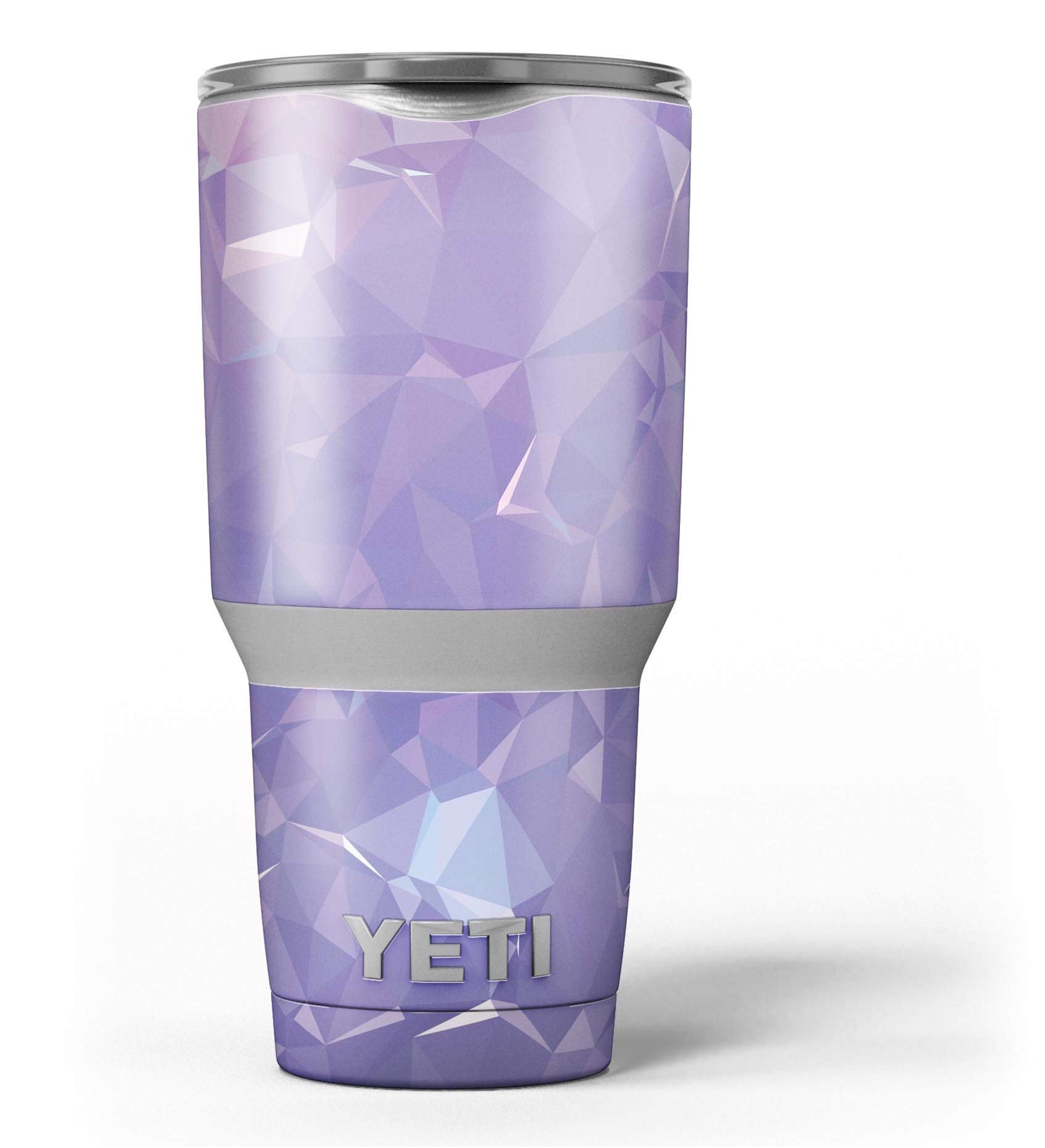 Design Skinz Light Purple Geometric V13 - Skin Decal Vinyl Wrap Kit Compatible with The Yeti Rambler Cooler Tumbler Cups