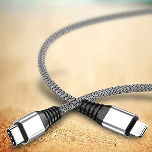 IFLASH USB C Charing Cable, USB-C iPhone Fast Charging Cable Compatible with iPad 8th 2020, iPhone 12/11/11 Pro/11 Pro Max/X/XS/XR/8, Support Power Delivery (Silver, 3 Feet)