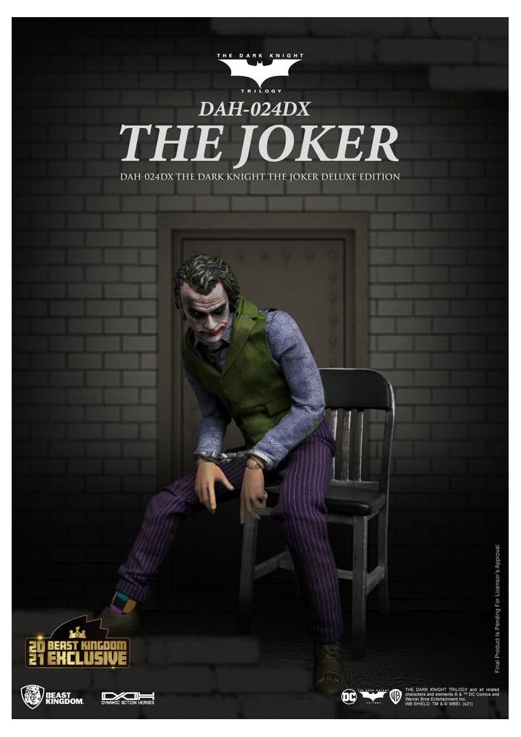 Beast Kingdom The Dark Knight: The Joker DAH-024DX Dynamic 8ction Deluxe Action Figure