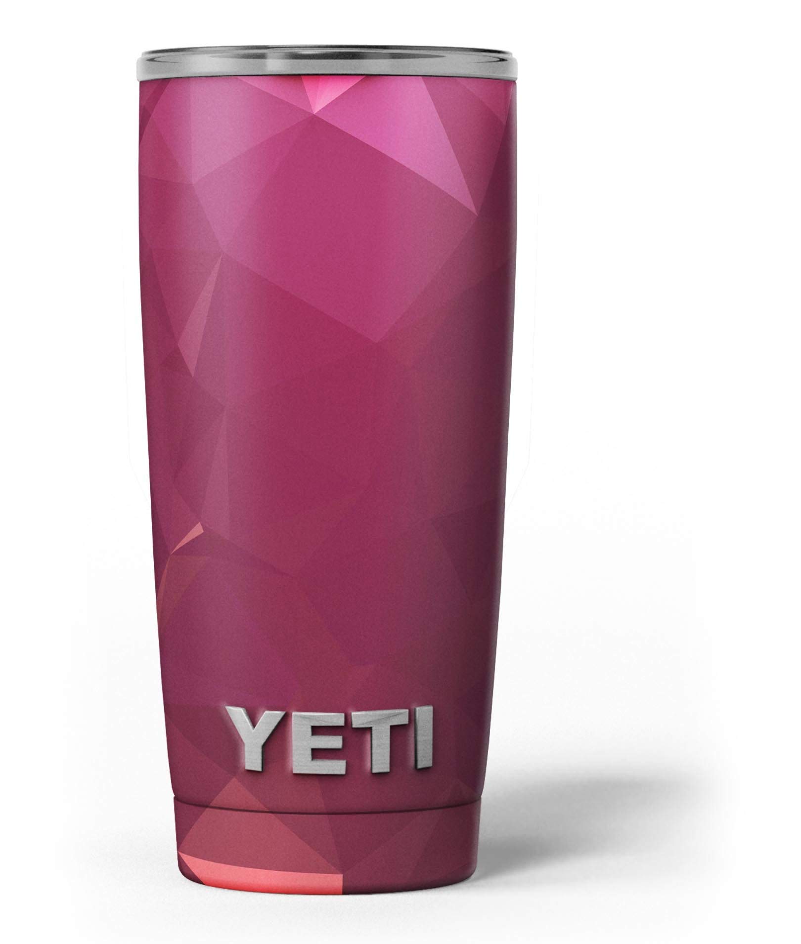 Design Skinz Pink Geometric V16 - Skin Decal Vinyl Wrap Kit Compatible with The Yeti Rambler Cooler Tumbler Cups