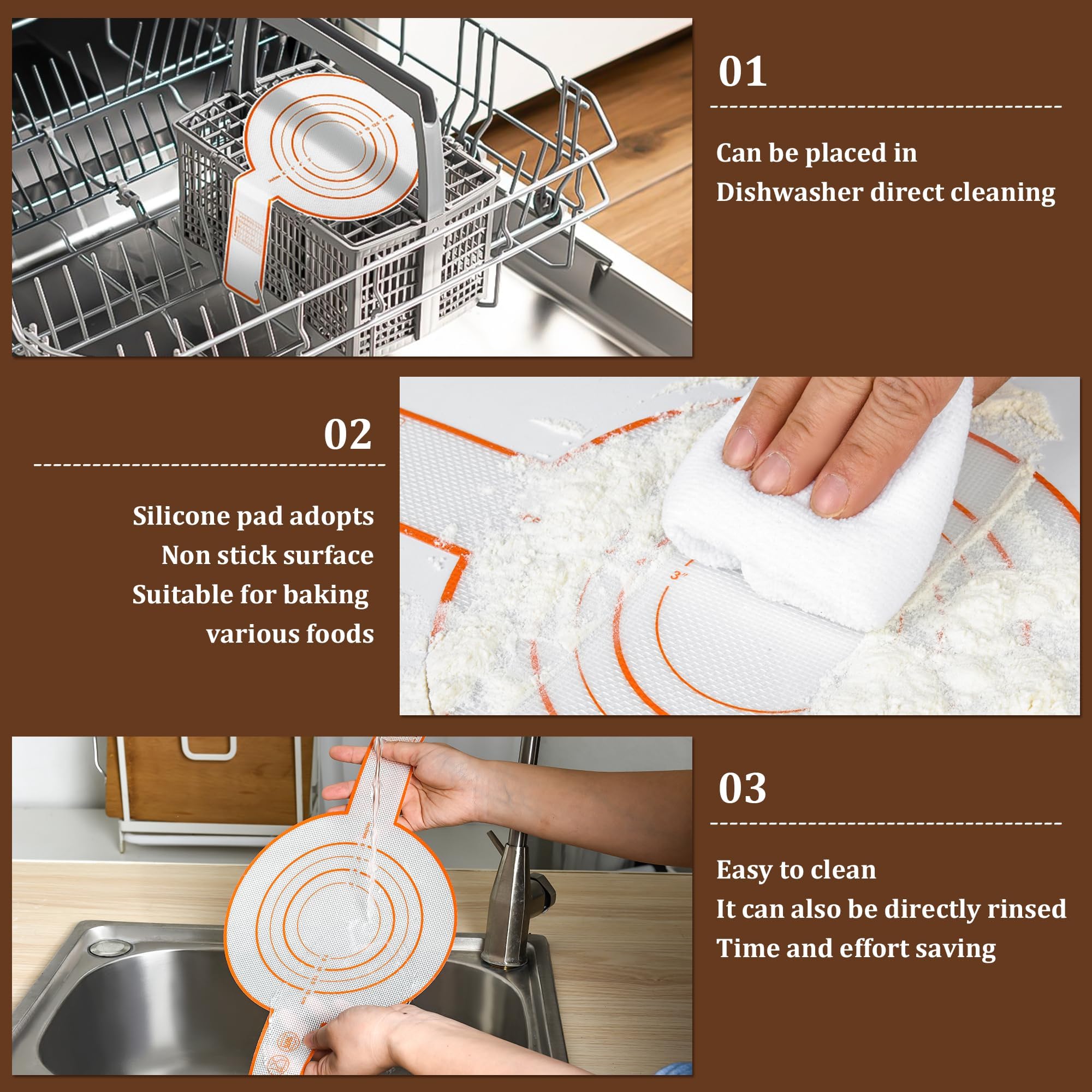 2 Pcs Silicone Bread Sling for Dutch Oven , Non-stick & Easy to Clean Reusable Silicone Baking Mat With Long Handles,Heat Resistant sourdough silicone bread sling,Easy To Transfer Sourdough Bread