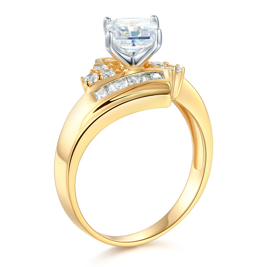 14k Yellow Gold Wedding Engagement Ring - Size 9