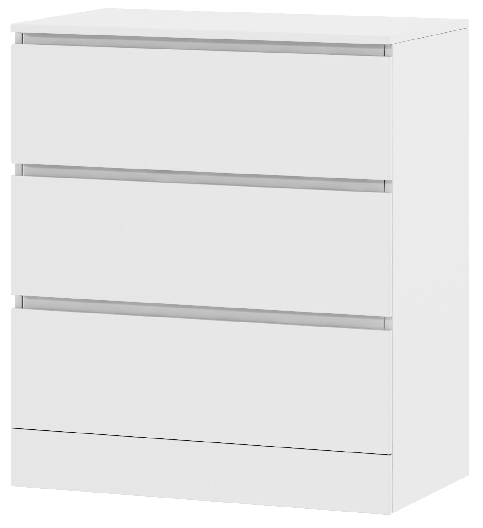 3 Drawer Dresser for Bedroom, Living Room, and Entryway, Small Dresser for Closet Organizer, White Tall Nightstand Chest of Drawers, 29.1 in High
